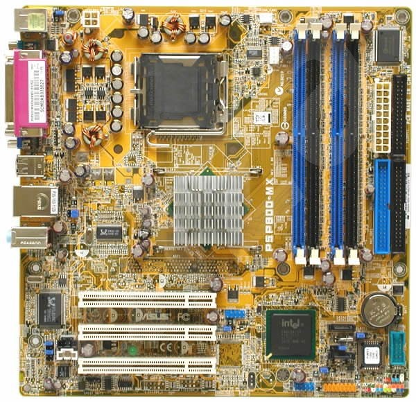 ASUS P5P800-MX - i865GV/ICH5, int. VGA, DualChannel DDR400, ATA133 ...