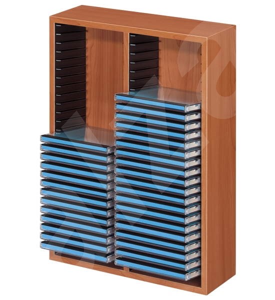 Dřevěný stojan pro 50 CD višňové dřevo - | Alza.cz